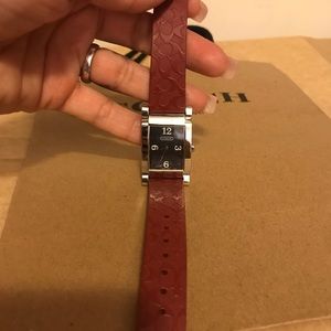 Coach | Accessories | Authentic Coach Red Watch Womans | Poshmark